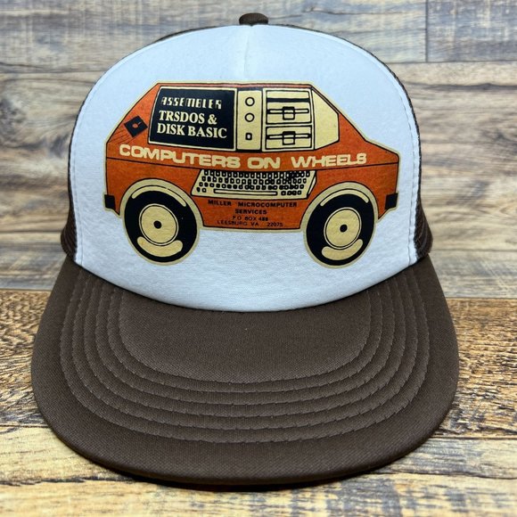 Unbranded | Accessories | Vintage Computers On Wheels Mens Trucker Hat ...